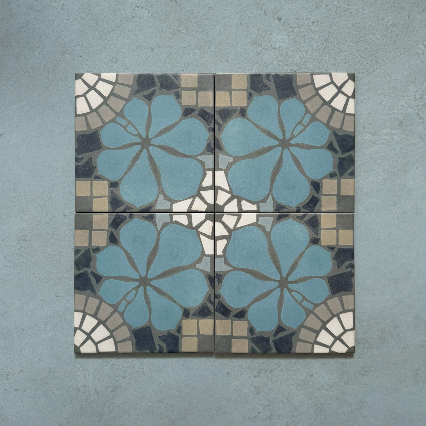 Bloom Azul Blue | Moroccan Style | 20cm x 20cm — Artisan Tile Company