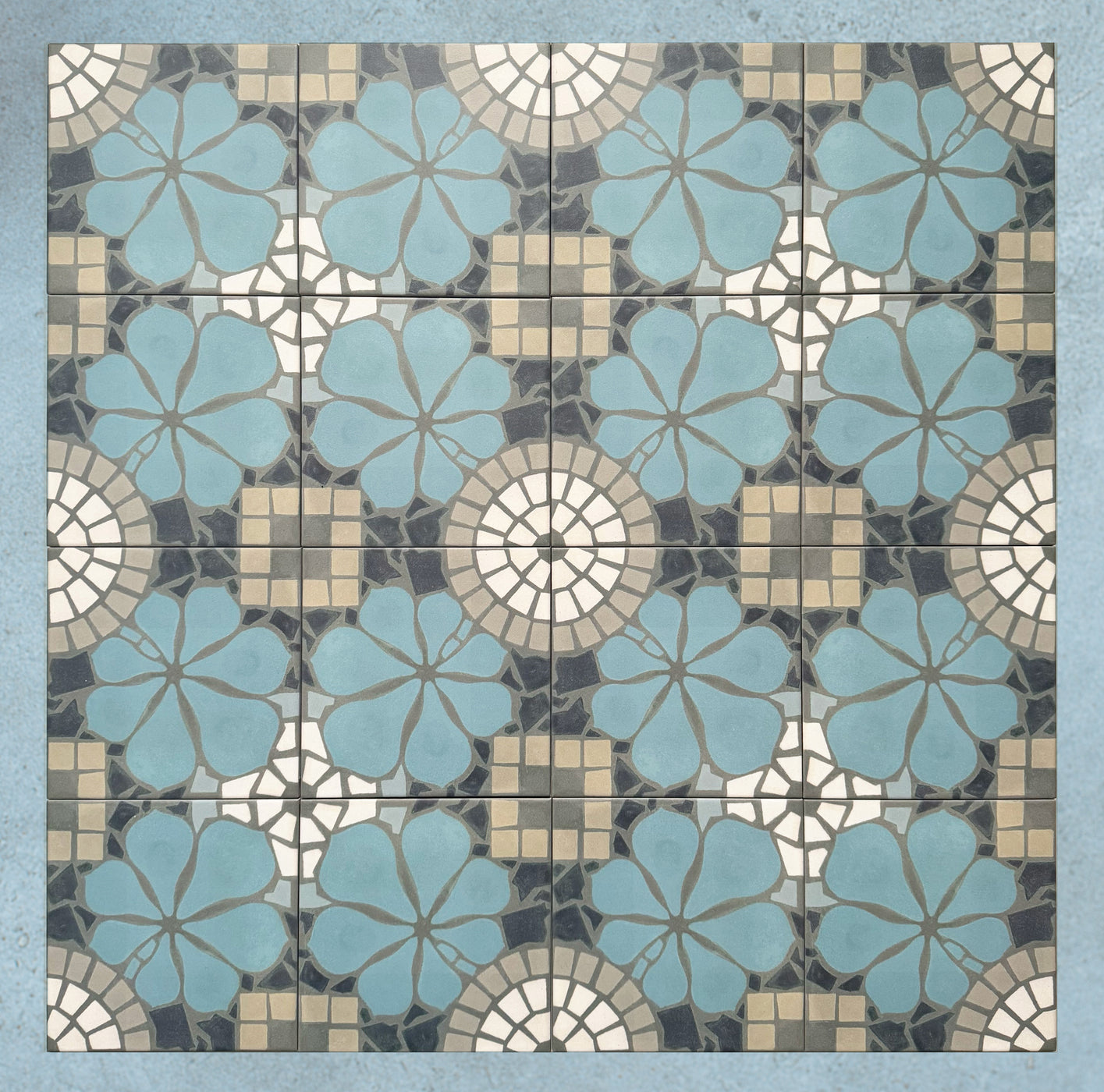 Bloom Azul Blue | Moroccan Style | 20cm x 20cm — Artisan Tile Company