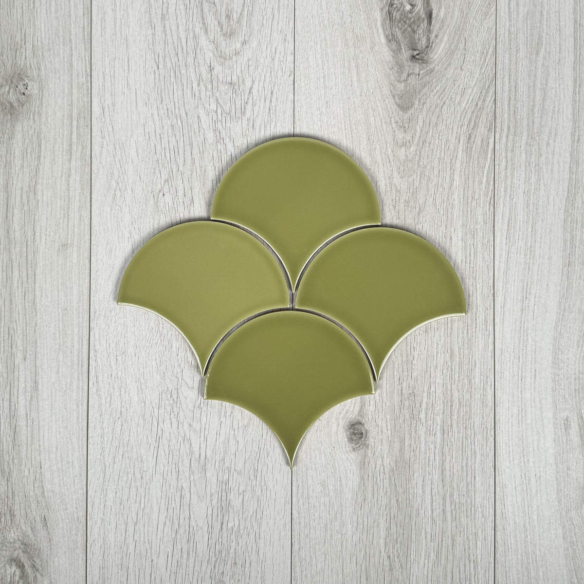 Iconic Scallop Avocado Fish Scale Moroccan Wall Tiles 15.5cm 17cm ...