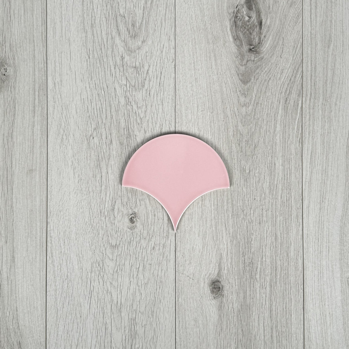 Iconic Scallop Pink Fish Scale FULL TILE SAMPLE — Artisan Tile Company