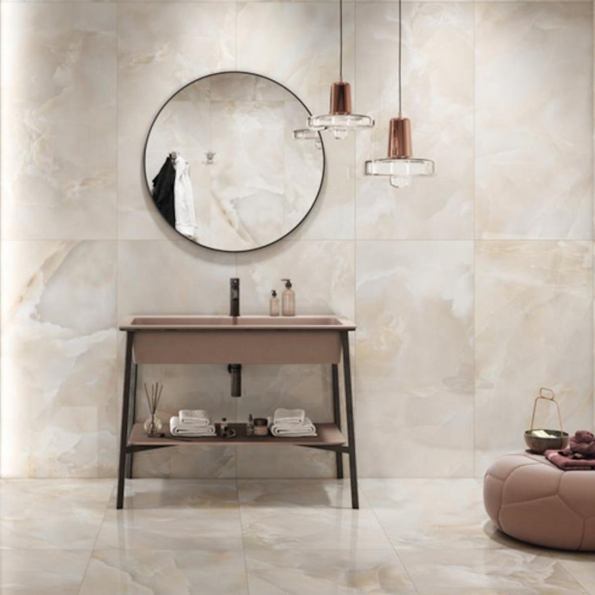 Grand Tibet Onyx Natural Matt Stone Tile | 60cm x 120cm — Artisan Tile ...