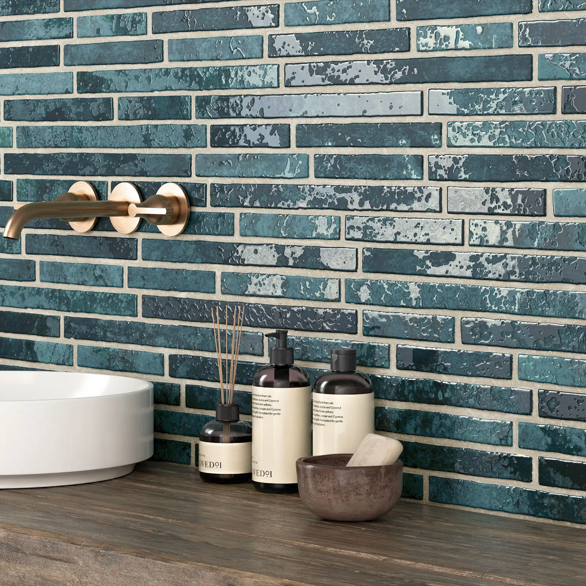 Essen Midnight Blue Porcelain Brick Wall Tiles — Artisan Tile Company