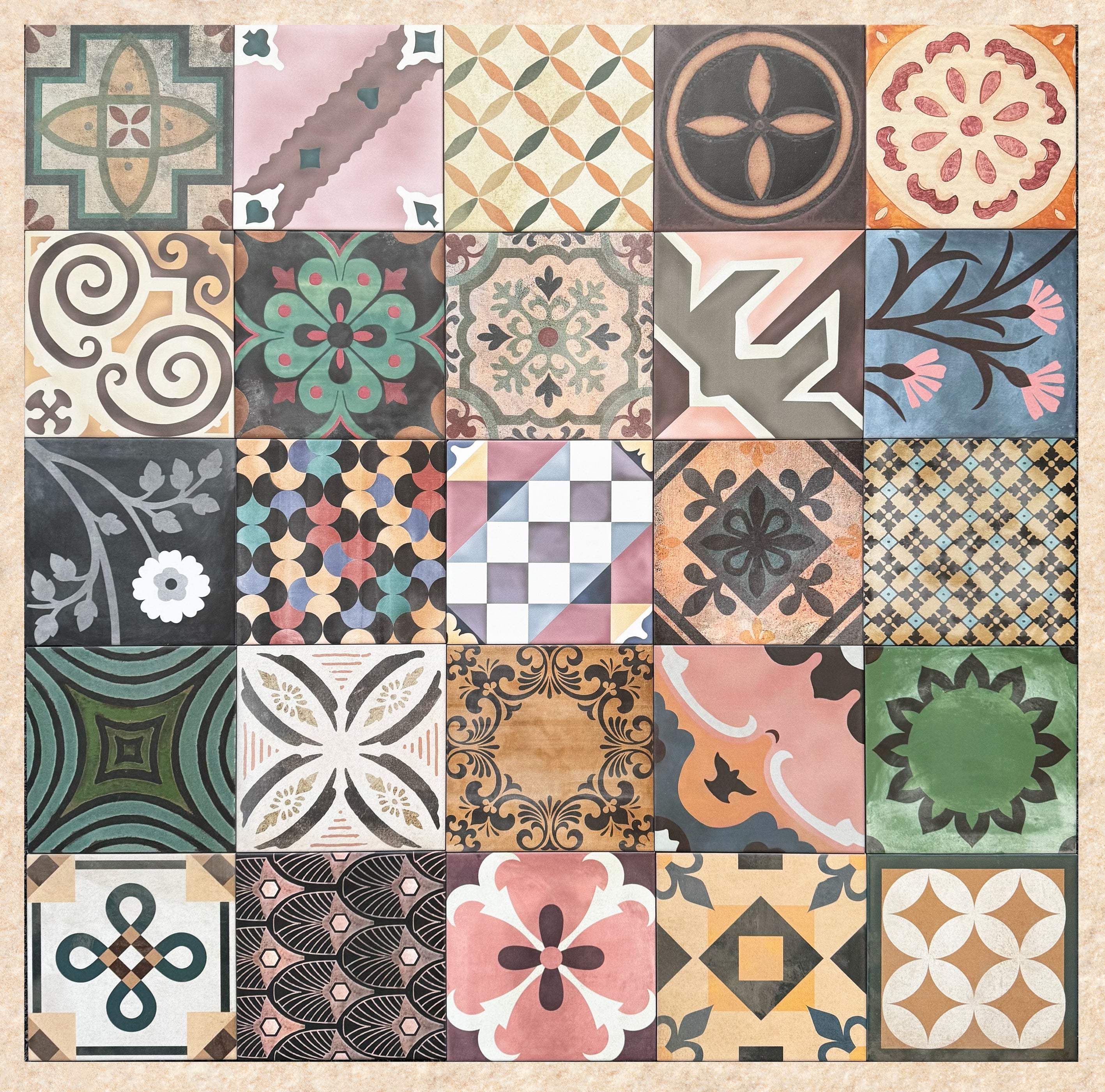 Cabana Patchwork | Moroccan Style | 20cm x 20cm — Artisan Tile Company