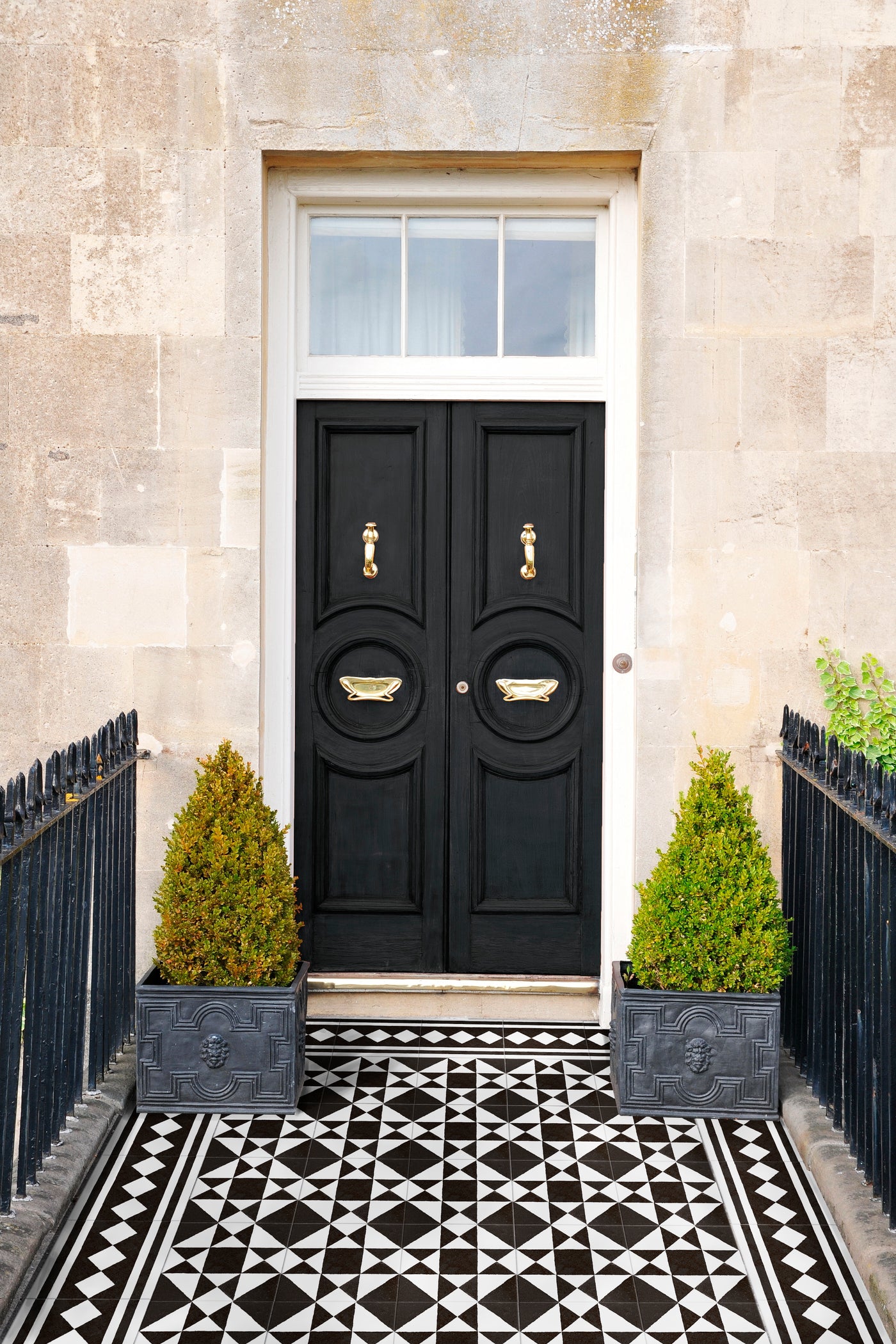 Maison Black Decor Victorian Pattern Tile 20cm x 20cm — Artisan Tile ...