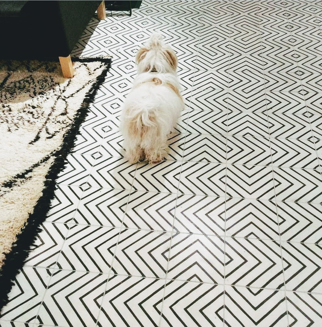 Alhambra Zig Zag Blanco Tiles | White | Moroccan Tiles | 20cm x 20cm ...