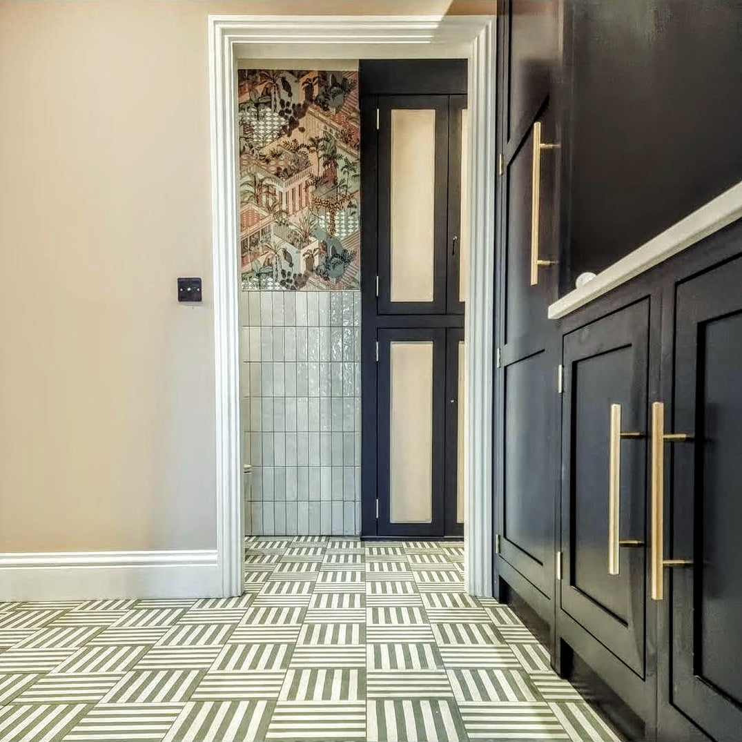 Stripes Vintage Rose Tiles | Moroccan Striped Tiles | 20cm x 20cm