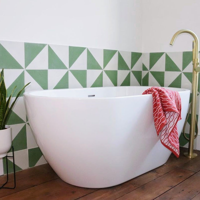 Magic Triangle Green Tile | Wall & Floor Tiles | Porcelain Tile | 20cm ...
