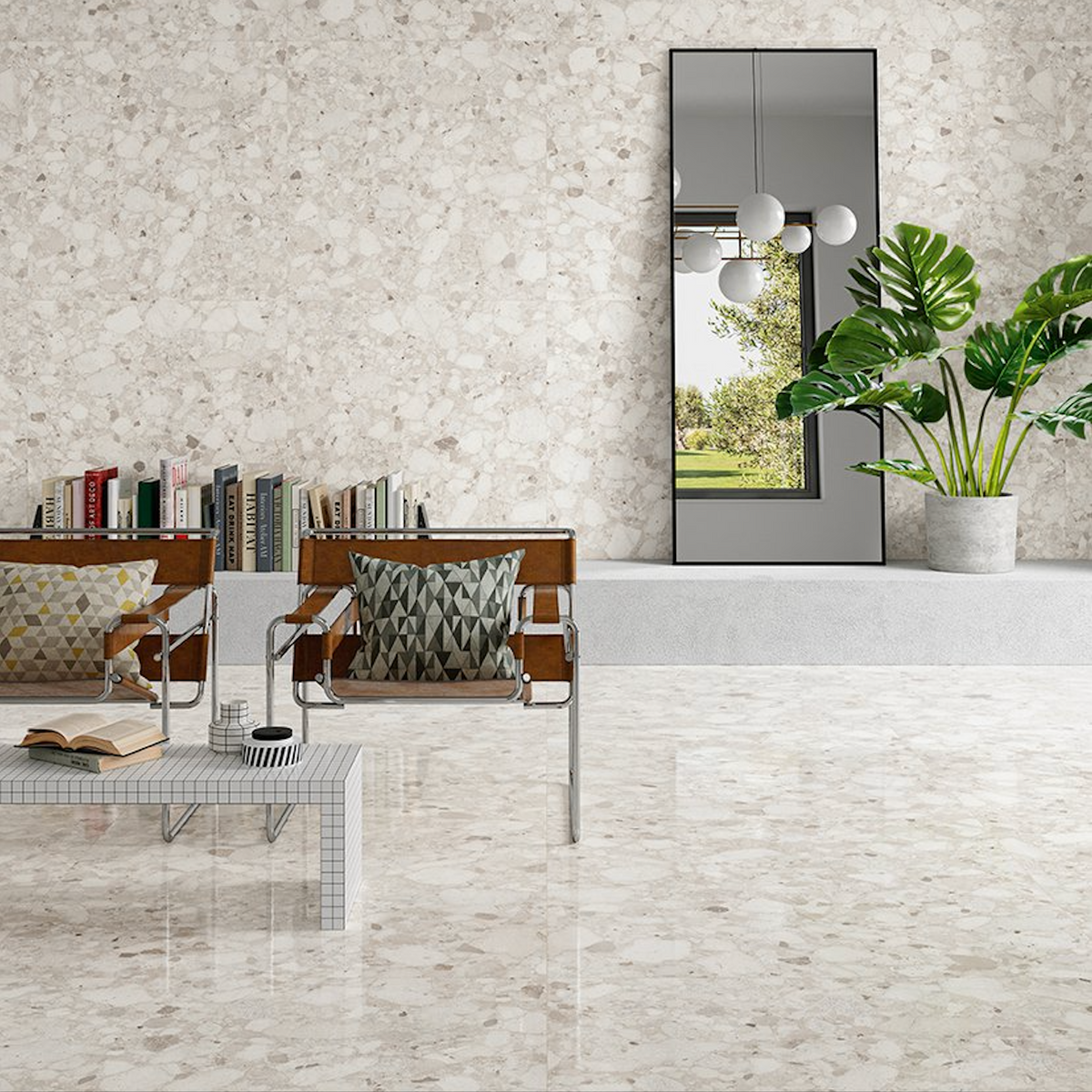 Venetian Ivory | Terrazzo Tile | Polished Ivory | 60cm x 60cm — Artisan ...