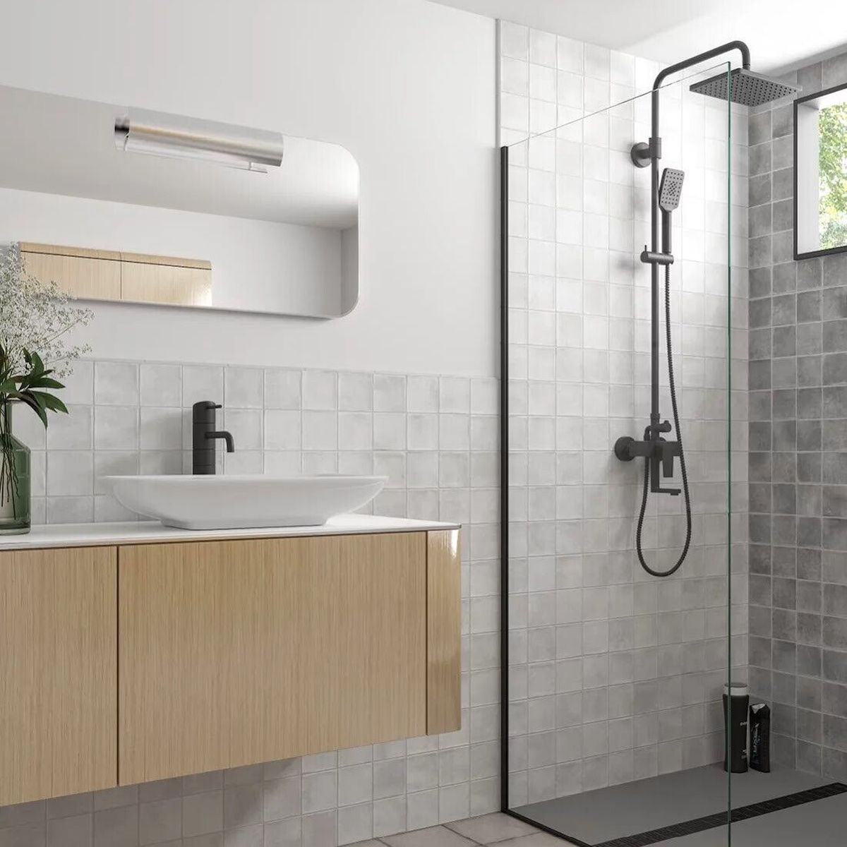 Shoreditch Square Ice Matt Porcelain Wall Tiles & Floor Tiles 10cm x 1 ...