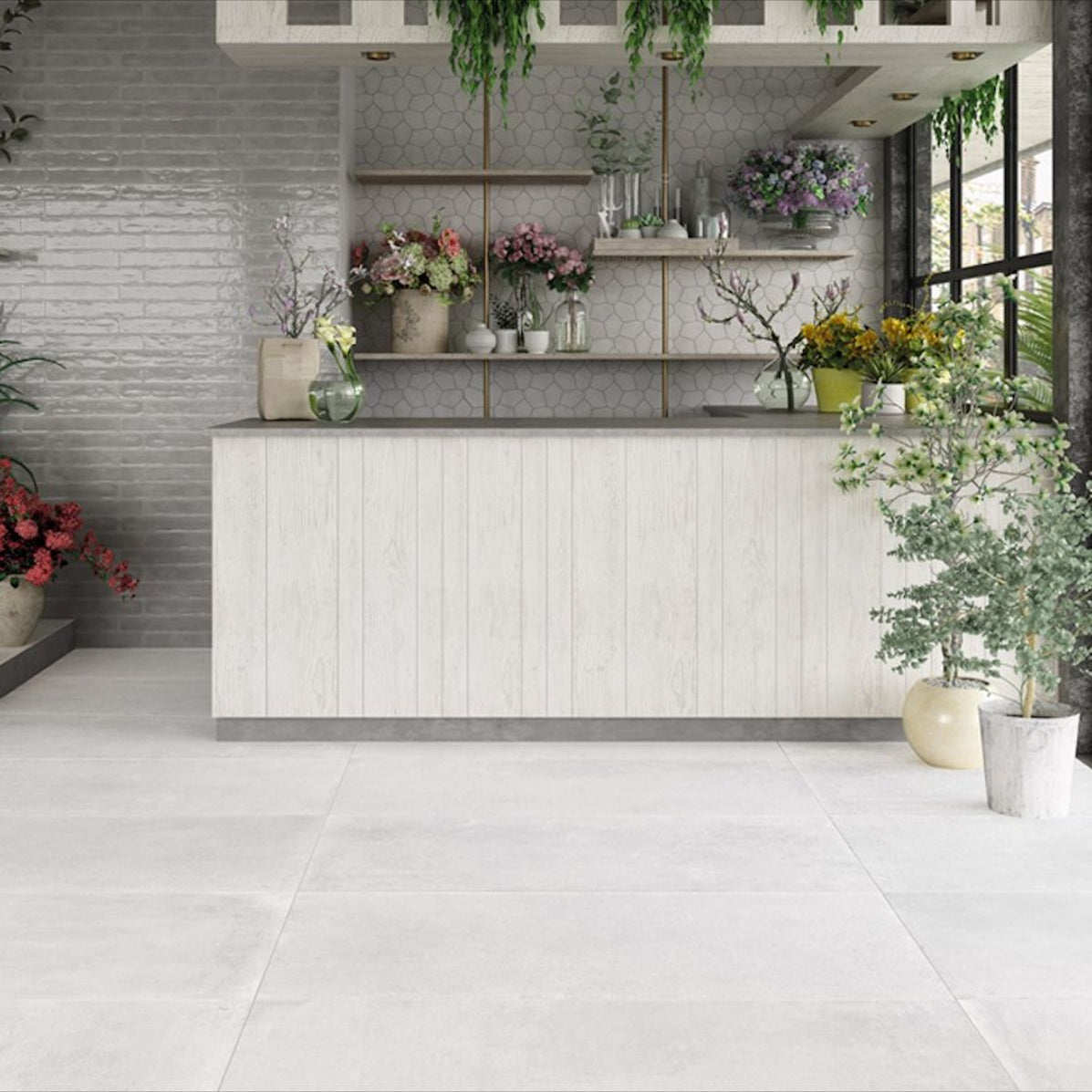 Chunks Cement White 30 x 60cm — Artisan Tile Company