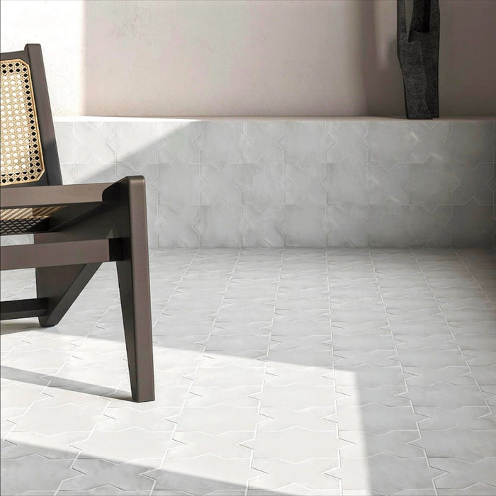 Dohar Bone Star and Cross Moroccan Porcelain Wall & Floor Tiles