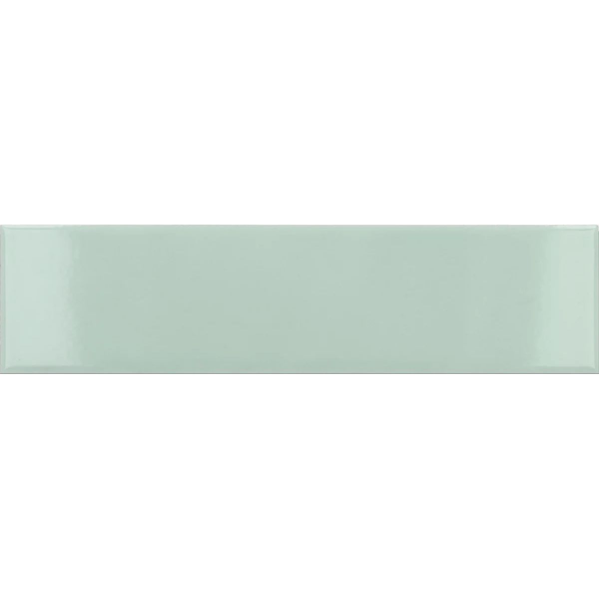 Rippled Brick Base Tile | Aloe Green | Gloss | 5cm x 20cm FULL TILE SA ...