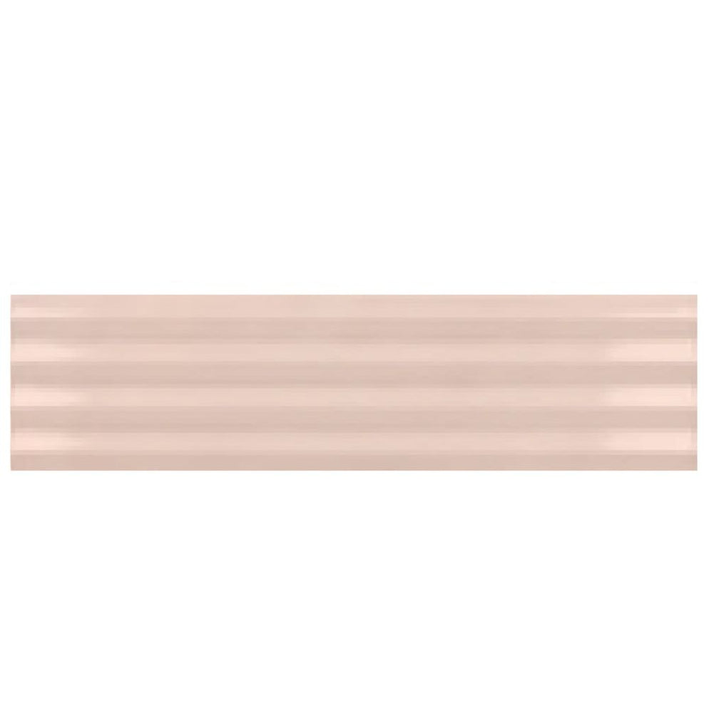Rippled Brick 3D DECOR Tile | Stony Pink | Gloss | 5cm x 20cm — Artisan ...