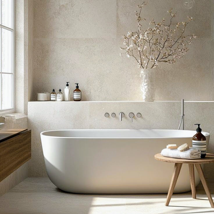 Jeddah Blanco Neutra Stone | Wall & Floor Tiles | 60cm x 60cm — Artisan ...