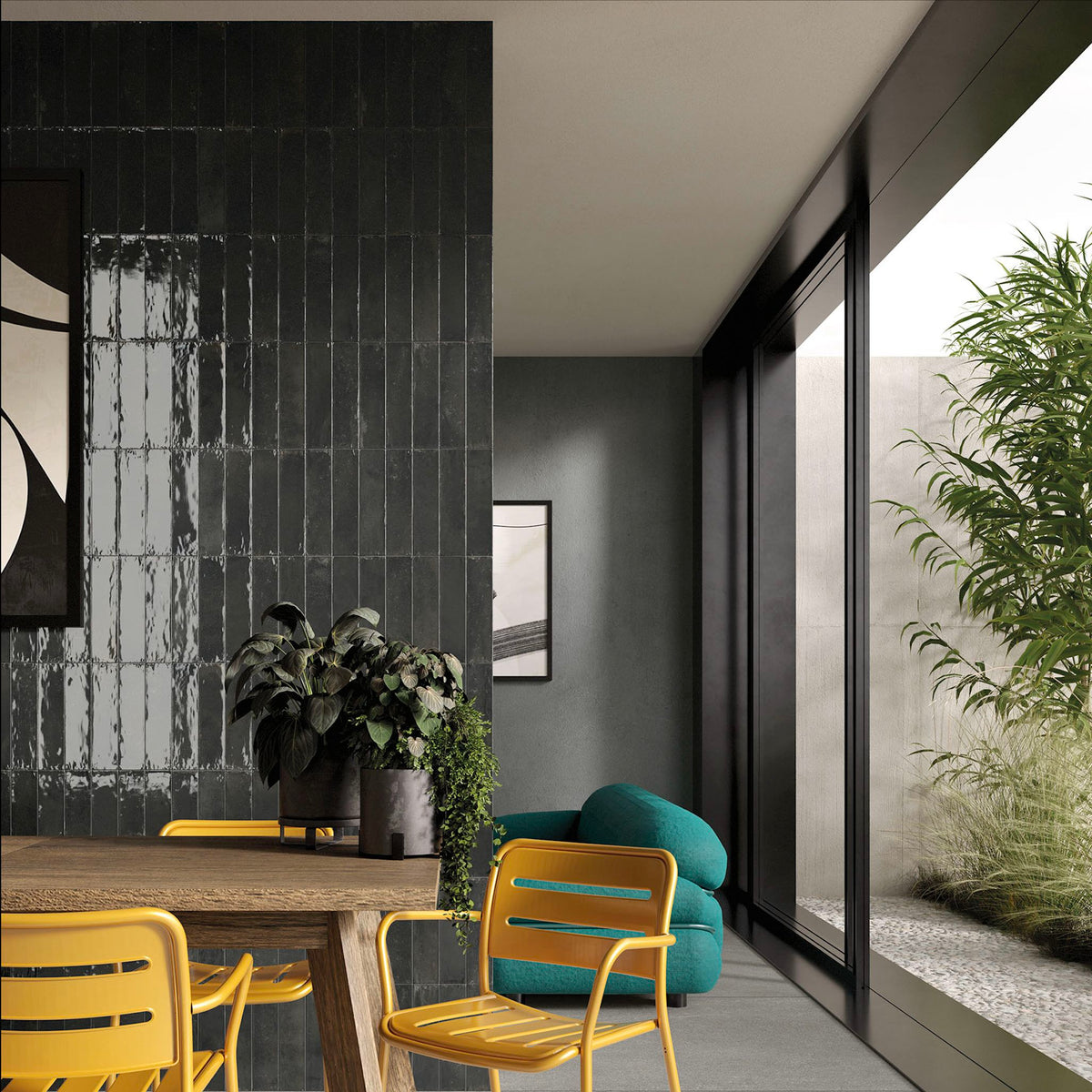 Mizu Antique Tile | Black Tile | Wall & Floor Tiles | 6cm x 24cm ...
