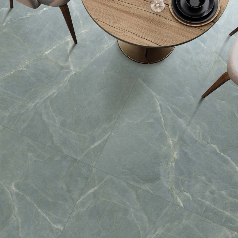 Bassano Sea Green Natural Matt | Porcelain Wall & Floor Tiles | 60cm x ...