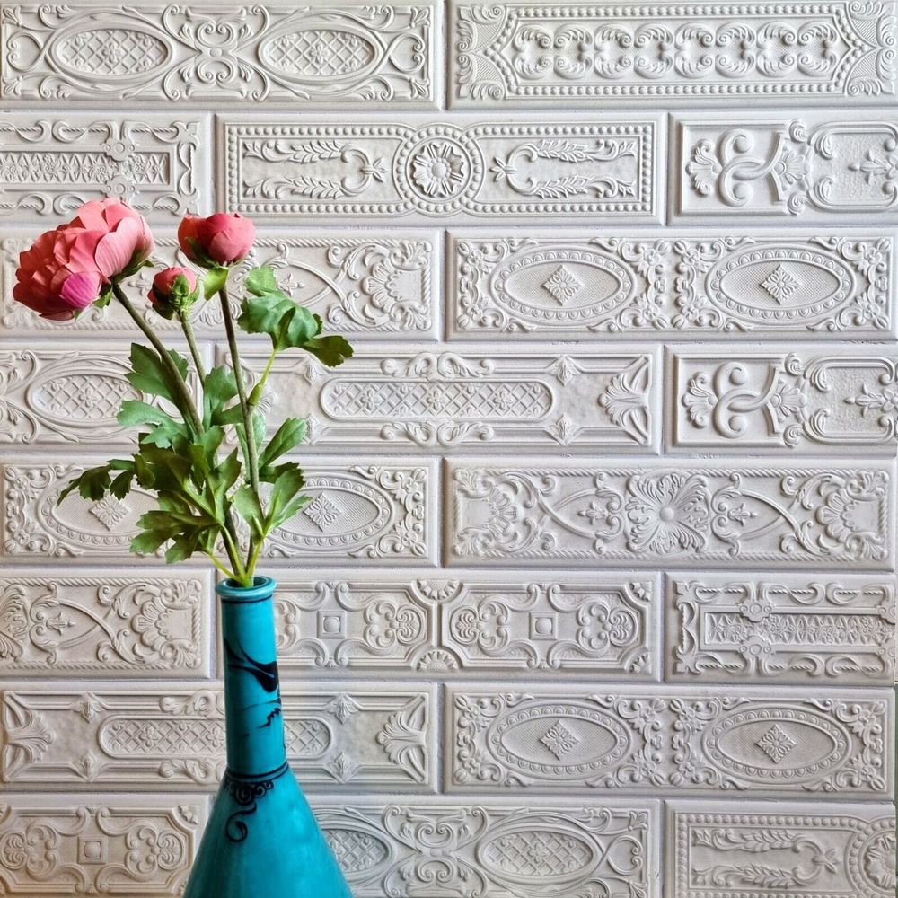 Bastille Antique White DECOR Victorian Wall Tiles 7.5cm X 30cm FULL TI ...