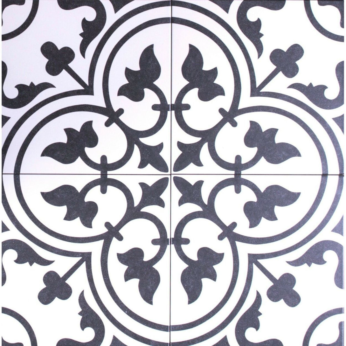 Paris Vintage White Moroccan Victorian Outdoor Tiles 25cm x 25cm ...