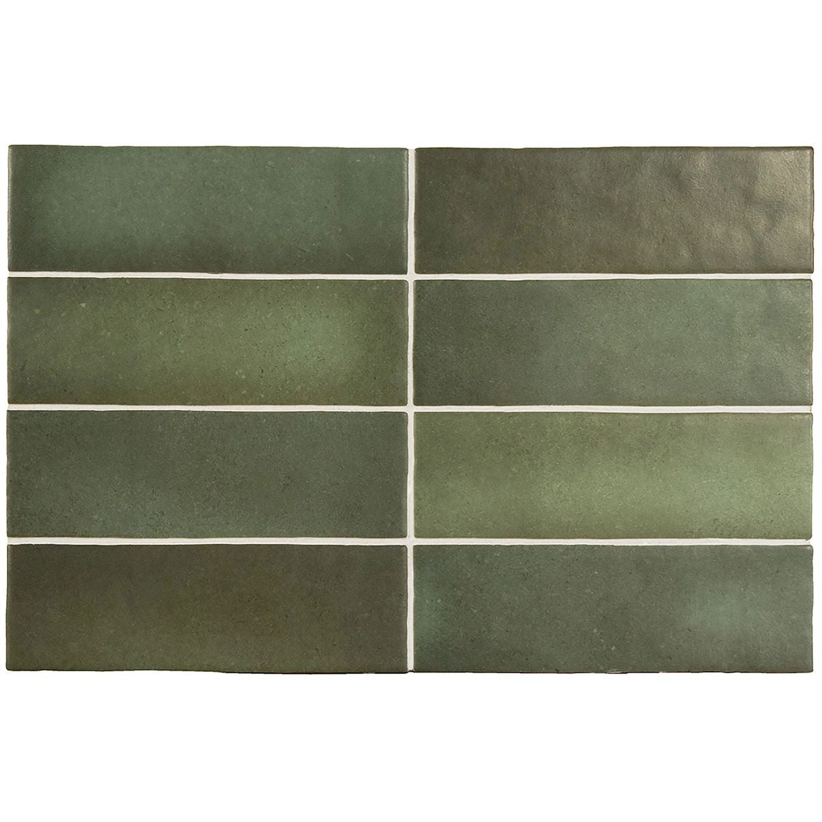 Zellij Weald Green Matt Brick | Moroccan Style | 6.5cm x 20cm FULL TIL ...