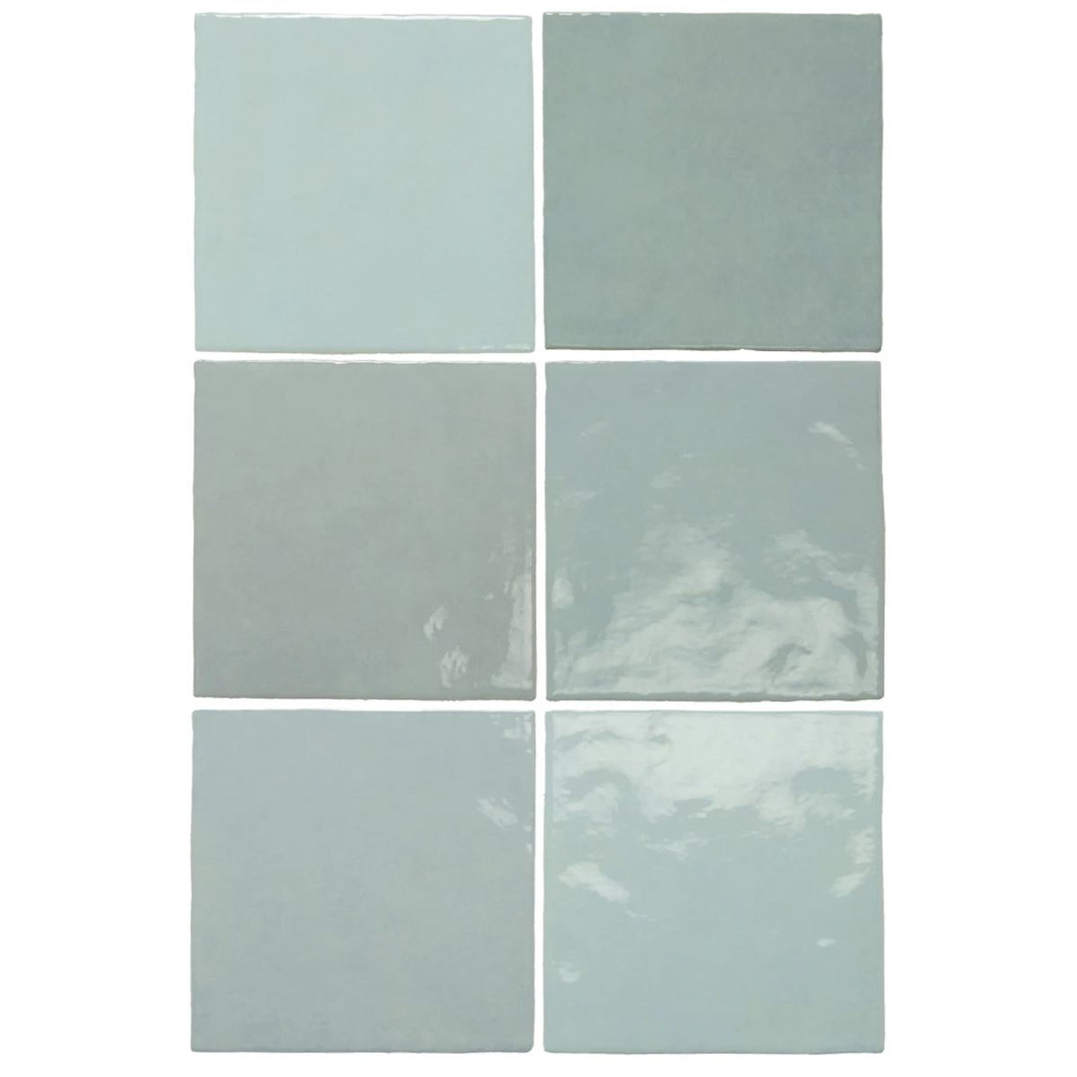 Zellij Aqua Blue Square | Moroccan Style | 13.2cm x 13.2cm — Artisan ...
